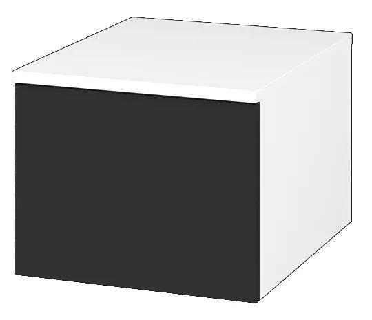 Dřevojas Skříň nízká DOS SNZ1 40 Varianta: N01 Bílá lesk / Úchytka T01 / D16 Beton tmavý