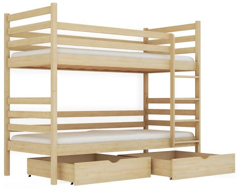 Patrová postel Aero, Rozměr postele: 90x190 cm, Barva: bílá