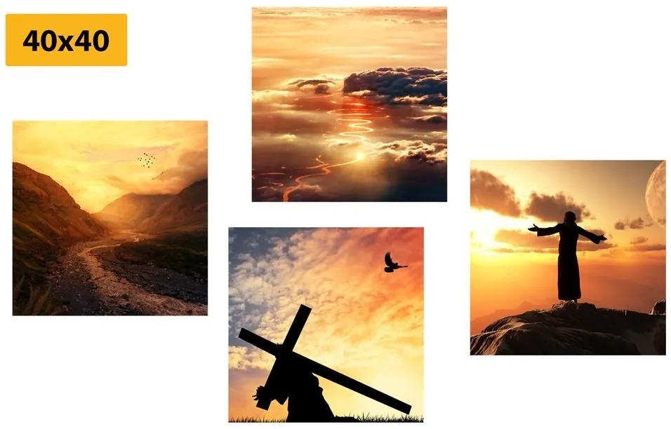 Set obrazů harmonie nebeského království - 4x 60x60 cm