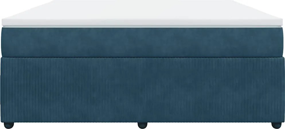 Box spring postel s matrací tmavě modrá 180x200 cm samet 3285660