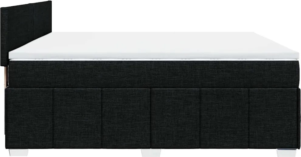 Box spring postel s matrací černá 200x200 cm textil 3287170