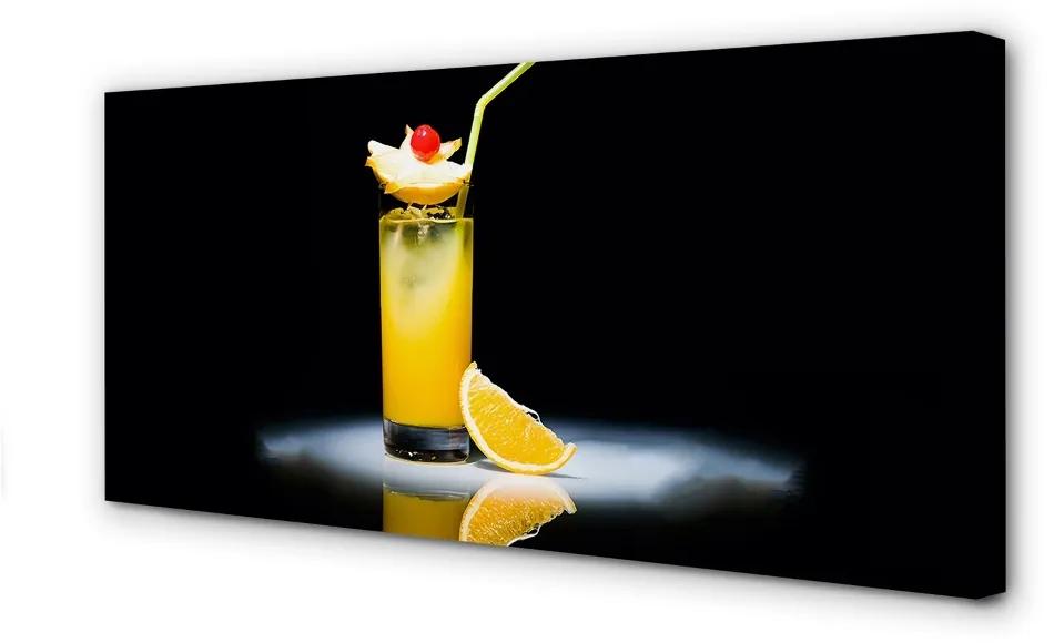 Obrazy na plátně orange koktejl 125x50 cm