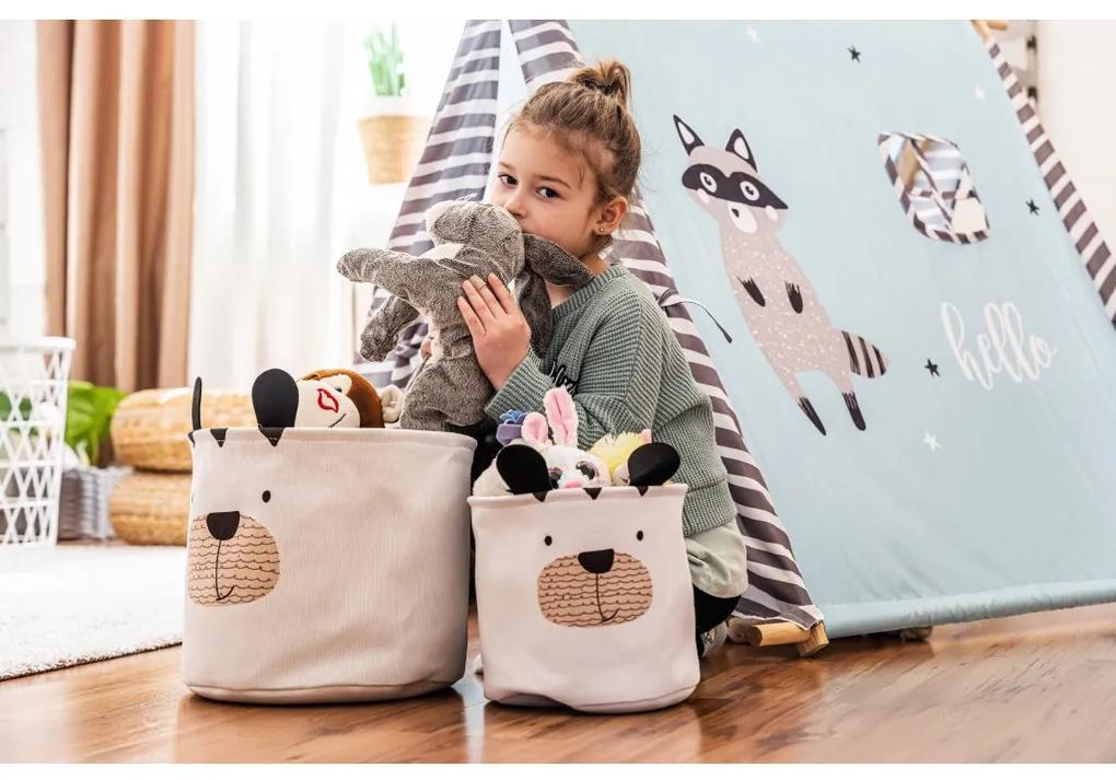 Sada dvou dětských textilních košíků Dětské motivy: Kočka