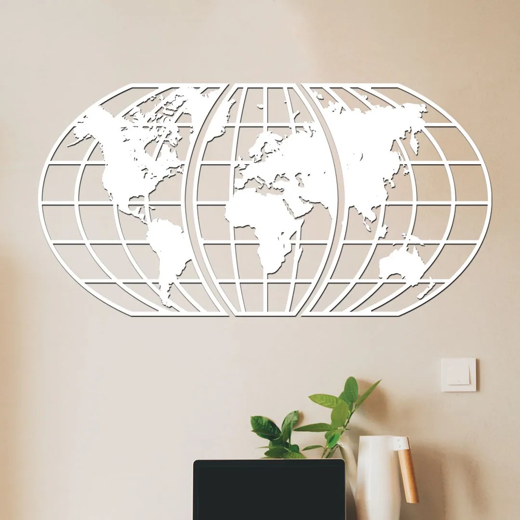 dřevo života 3 dílna mapa světa Global Zvolte barvu dekoru: Černá, Rozměry šxv (cm): 117x60