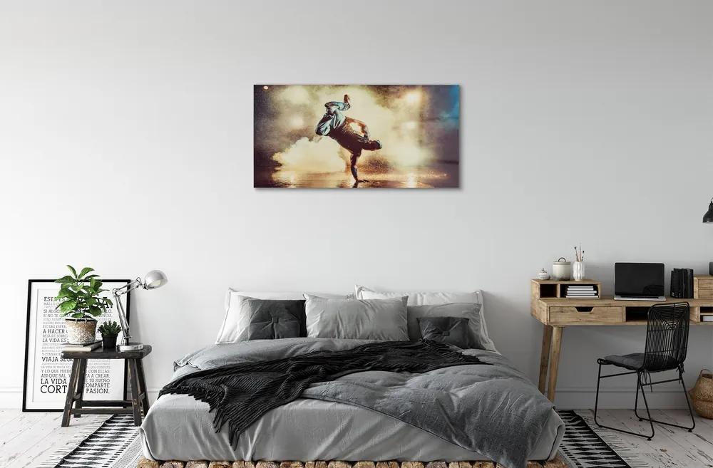 akrylový obraz Muž kouř tanec 100x50 cm