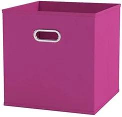 Úložný box flísový růžový, 32x32x32cm