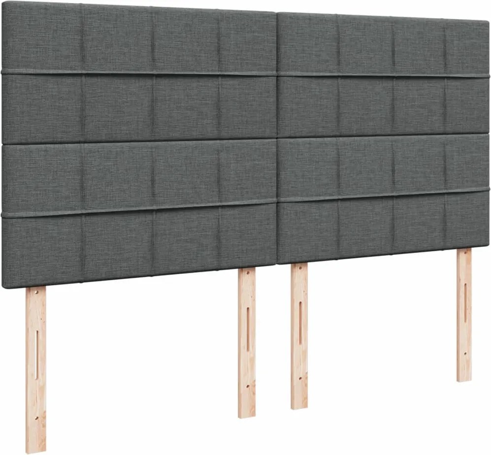 Box spring postel s matrací tmavě šedá 180x200 cm textil 3291360