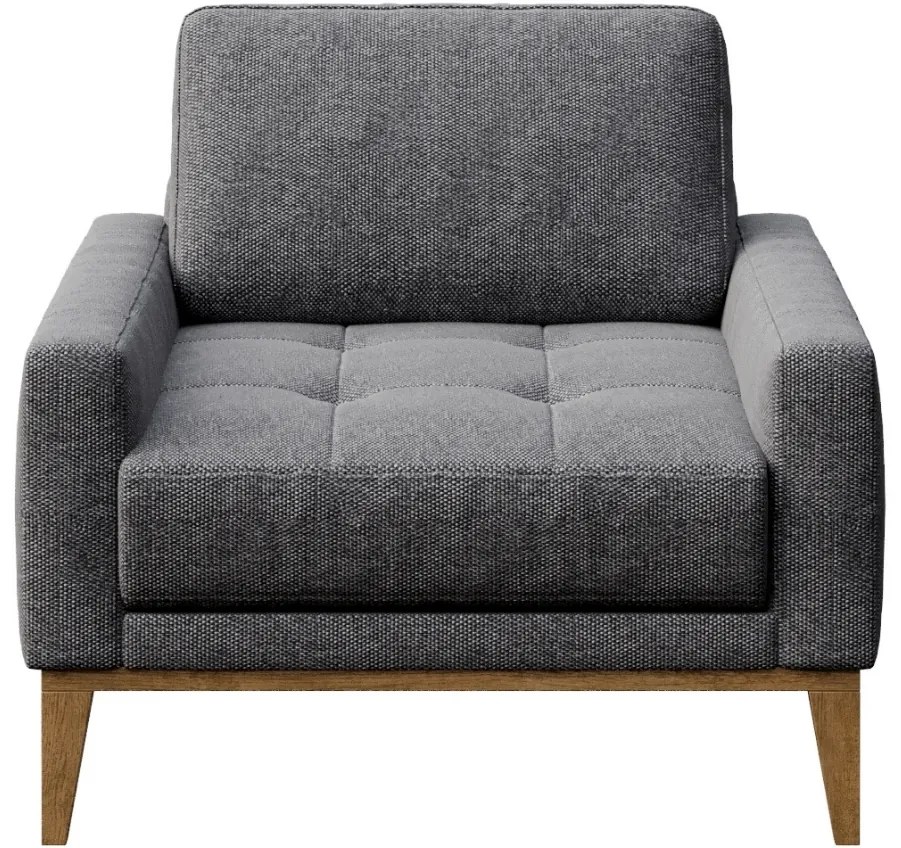 Tmavě šedé látkové křeslo MESONICA Musso Tufted