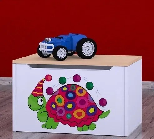 Svět pokojů Box na hračky Kevin - BAREVNÁ ŽELVA Barva dílů: Světlá hruška