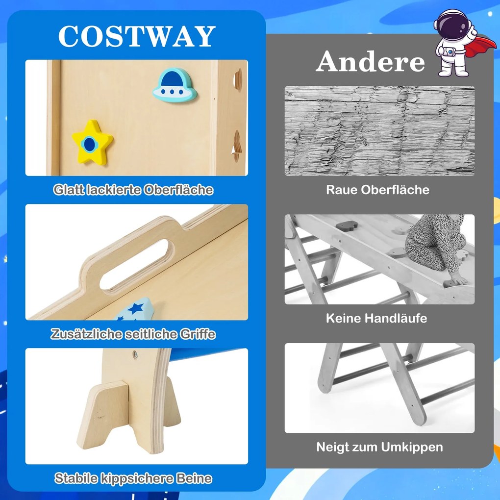 Costway 9 v 1 Montessori prolézačka sada s lezeckým obloukem