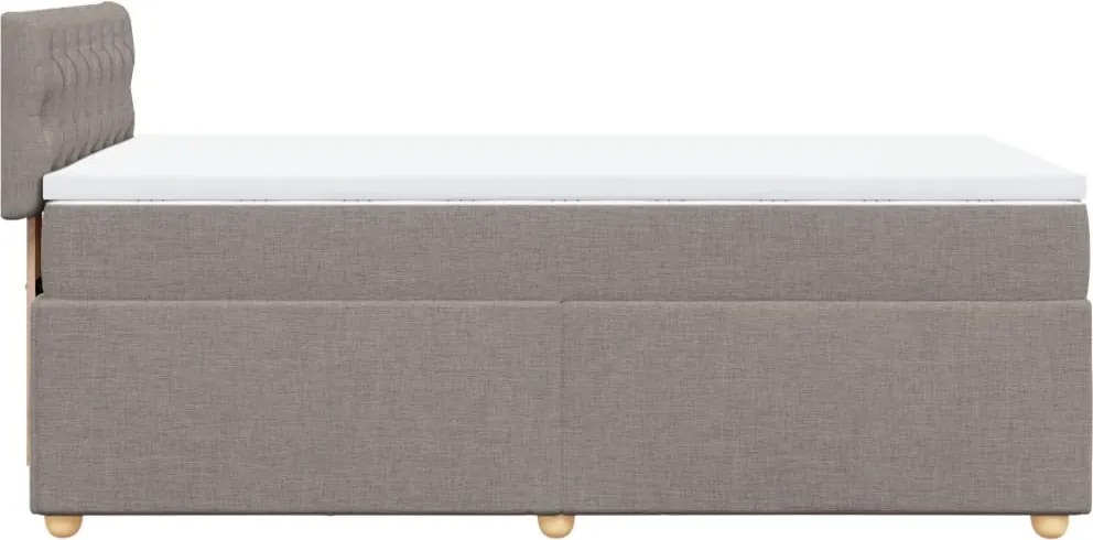 Box spring postel s matrací taupe 90x200 cm textil 3286574
