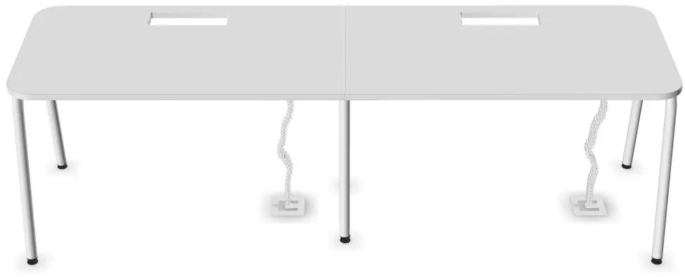 NARBUTAS - Dvoumístný pracovní stůl ROUND se zaoblenými rohy 280x70