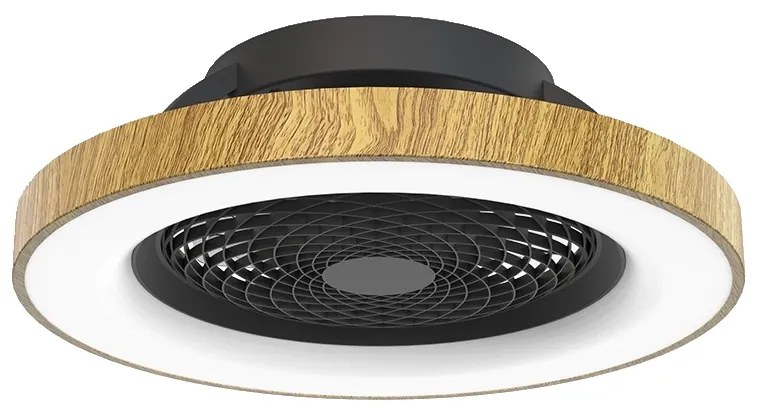 Mantra 7127 Tibet, stropní svítidlo s ventilátorem a dálkovým ovladačem, LED 70W 2700K-5000K, dřevo/černá, průměr 65cm