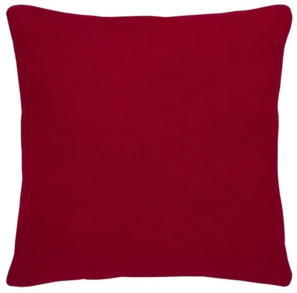 SCANquilt pletený povlak DESIGN dva sobi červenosmetanová 45 x 45 cm