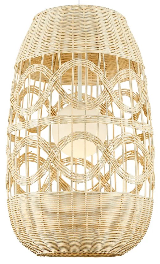 Závěsné svítidlo Arona, 1x ratanové stínítko, (fi 40cm), w