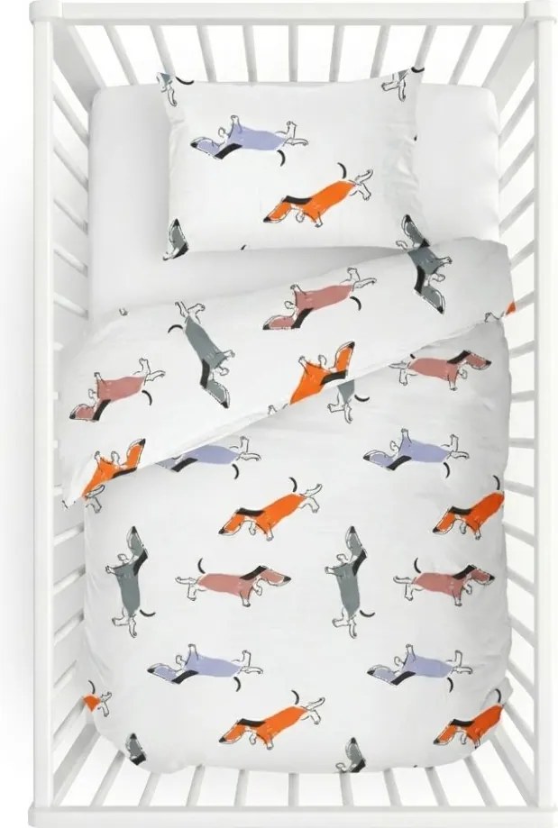 Kvalitex Bavlněné povlečení do dětské postýlky Doggy 1x 90/135, 1x 45/60cm