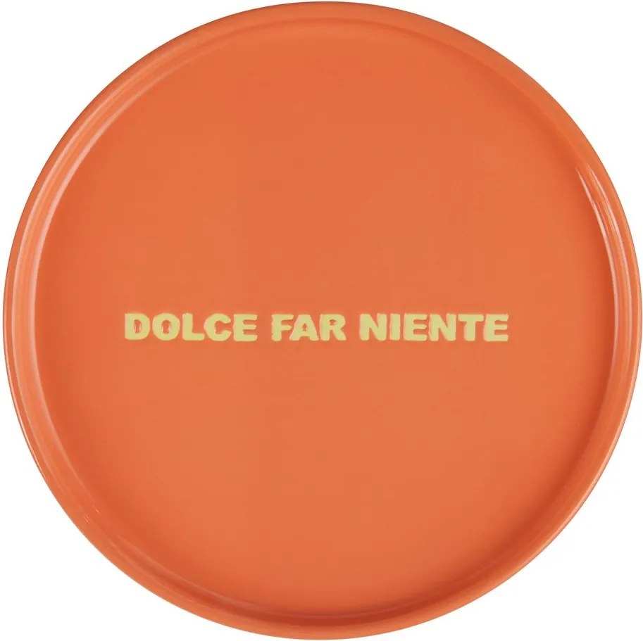 Butlers GOOD VIBES Talíř "Dolce far niente" 15 cm - oranžová