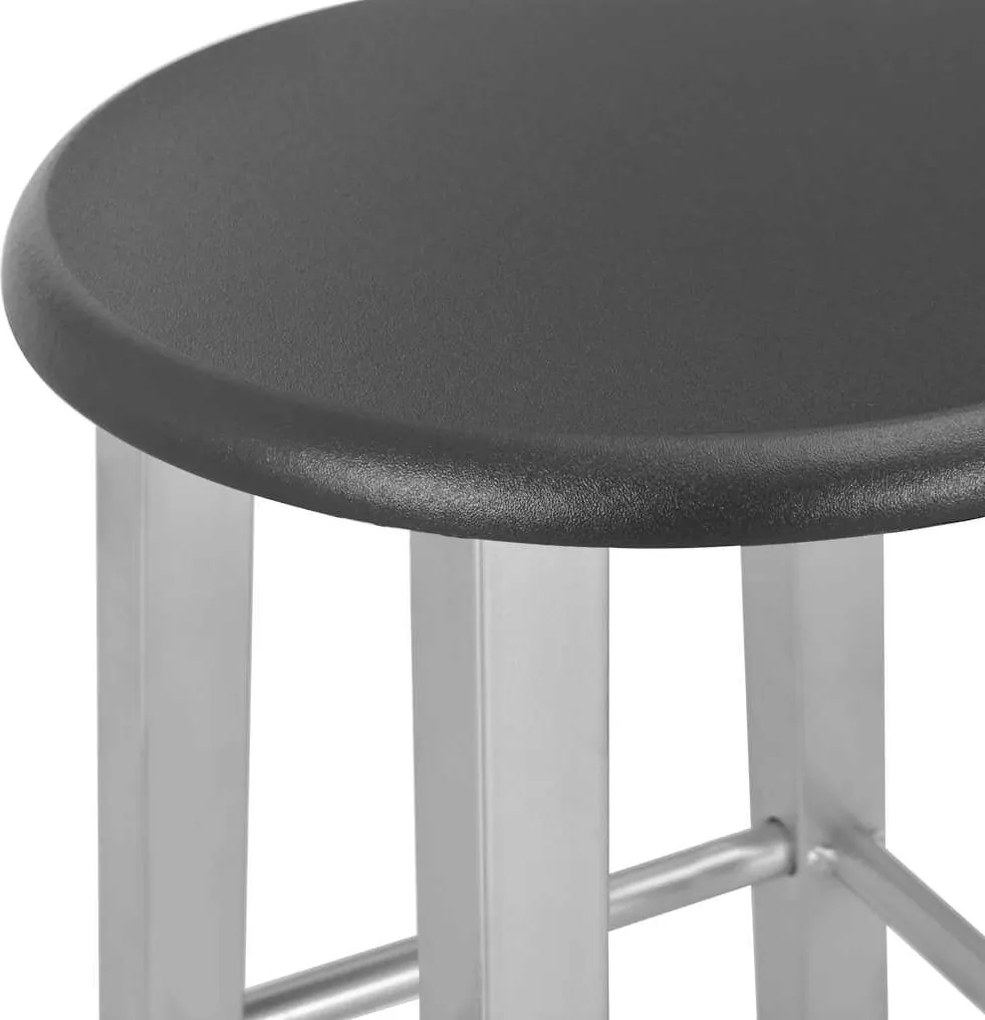 Barové stoličky 2 ks stříbrné MDF 284410