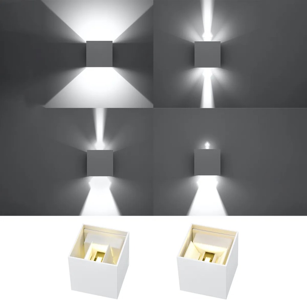 Sollux Lighting Nástěnné svítidlo LUCA bílé LED IP54
