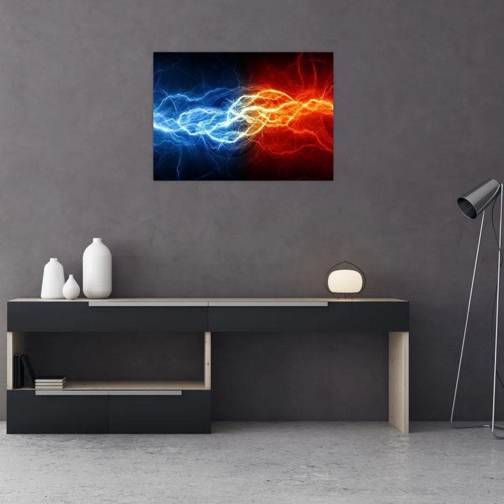 Skleněný obraz elektrického napětí (70x50 cm)