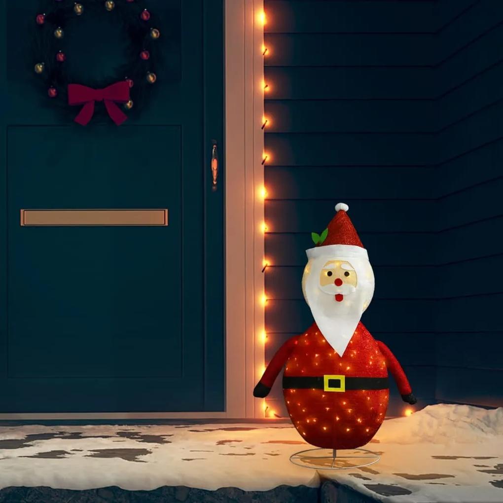 Dekorativní vánoční Santa Claus s LED luxusní tkanina 90 cm - Default Title