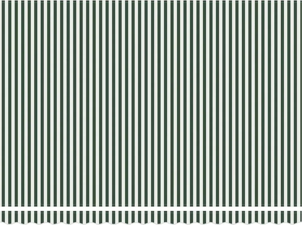 Stahovací markýza Zelená a bílá 450 x 350 x 165 cm 3331185