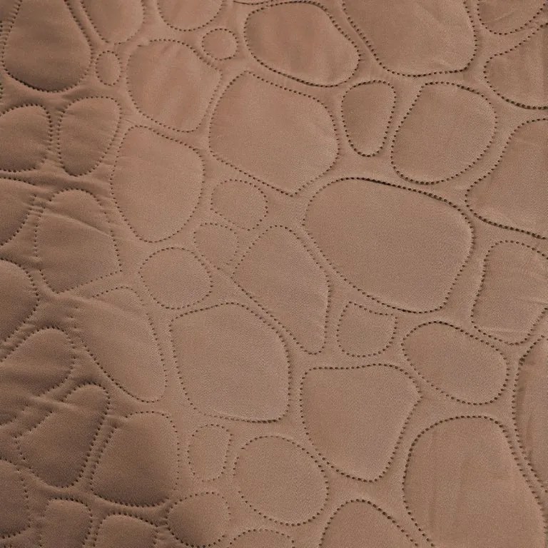 Světle hnědý přehoz na postel STONE Rozměr: 200 x 220 cm