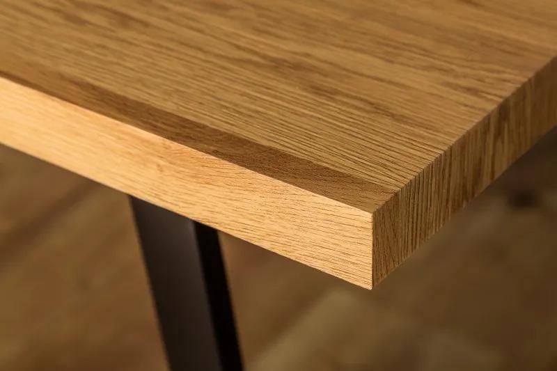 Noble Home Přírodní dřevěný jídelní stůl Loft 140 cm