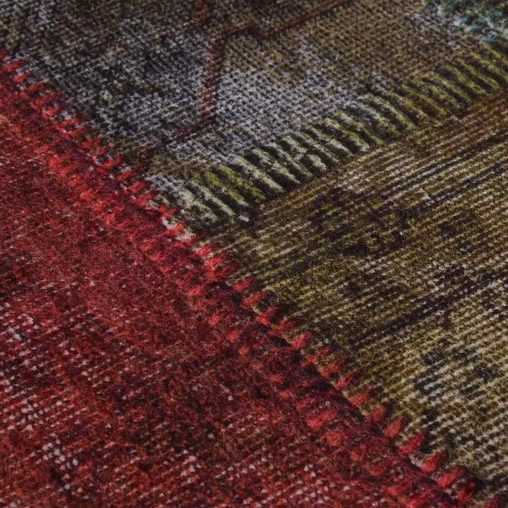 Koberec pratelný patchwork ⌀ 120 cm vícebarevný 337969