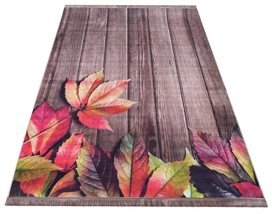 Krásný pestrobarevný koberec s motivem listí Šířka: 120 cm | Délka: 180 cm
