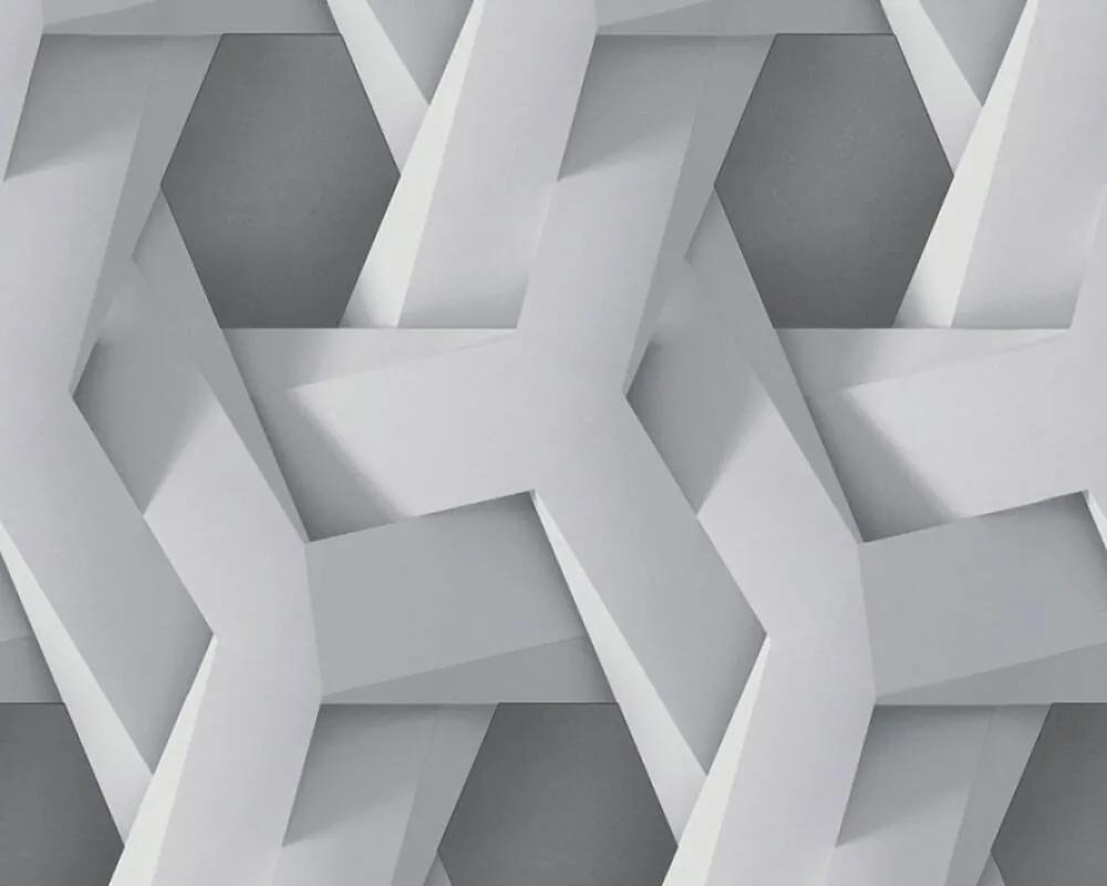 Vliesová 3D tapeta šedá geometrická 387212 / Tapety na zeď 38721-2 PintWalls (0,53 x 10,05 m) A.S.Création
