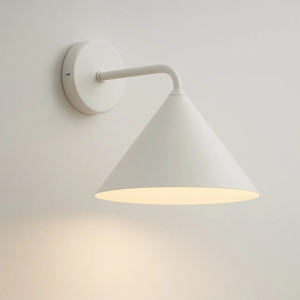 Nástěnné svítidlo Capital, 1x bílé kovové stínítko, (fi 21cm), w