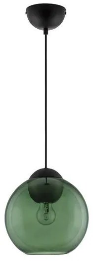 Nova Luce Závěsné svítidlo MIDORI, 24cm, E27 1x12W Barva: Zelené sklo