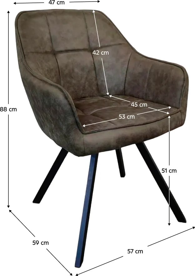 Otočné jídelní křeslo, zelená látka s efektem broušené kůže, SAMANTA