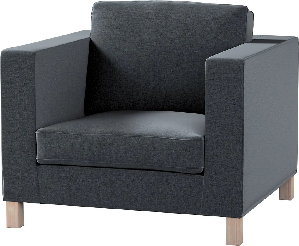 Potah na křesko IKEA Karlanda, krátký barva šedá látka sametová