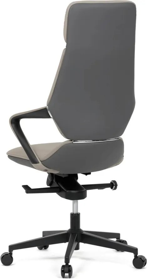 Kancelářské křeslo KA-T8426 GREY, houpací mechanismus, šedá ekokůže (59 x 63) cm