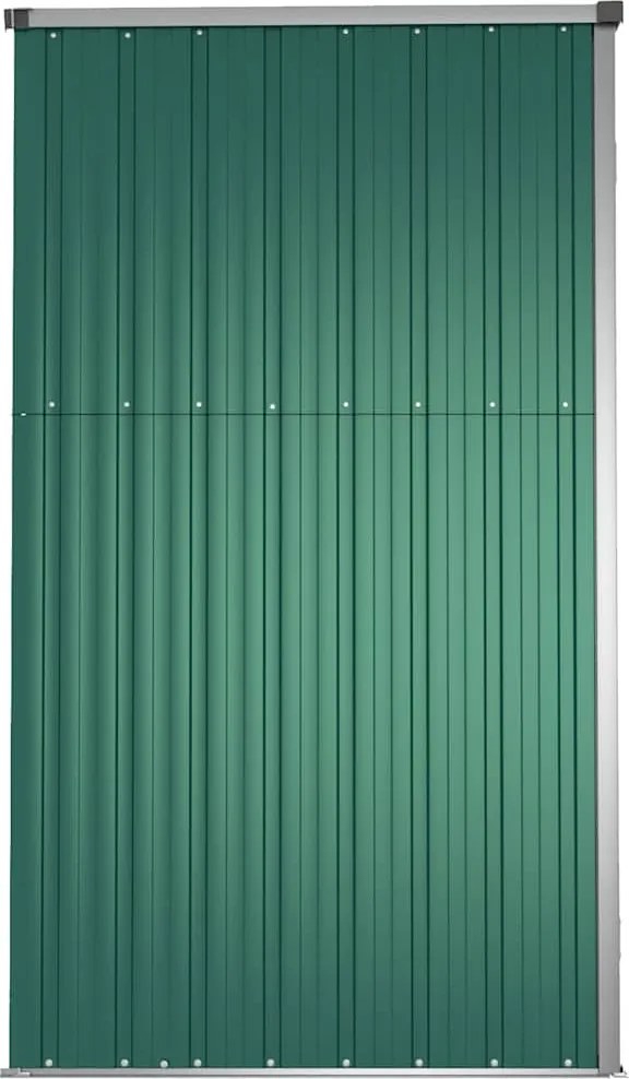 Zahradní kůlna na nářadí zelená 161x89x161 cm pozinkovaná ocel 316209