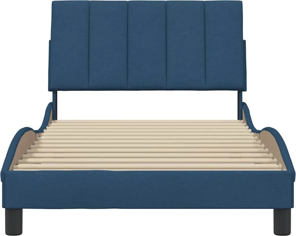 Rám postele bez matrací Hanko modrá 100x200 cm textil 3310376