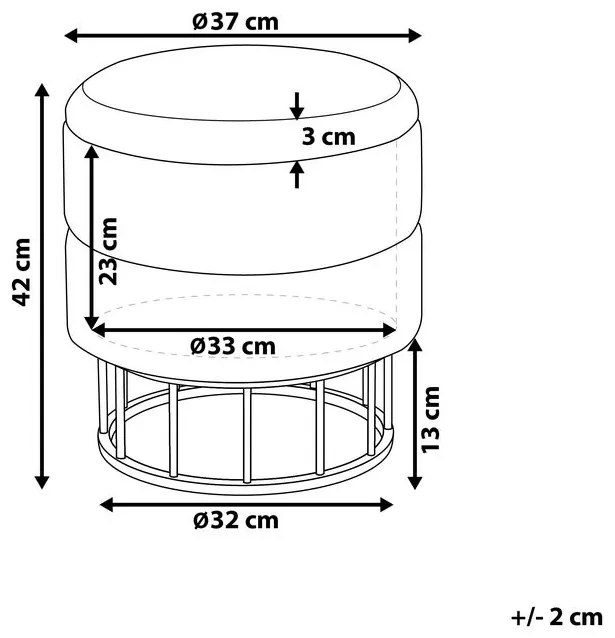 Puf s úložným prostorem ⌀ 37 cm růžový ELGIN Beliani