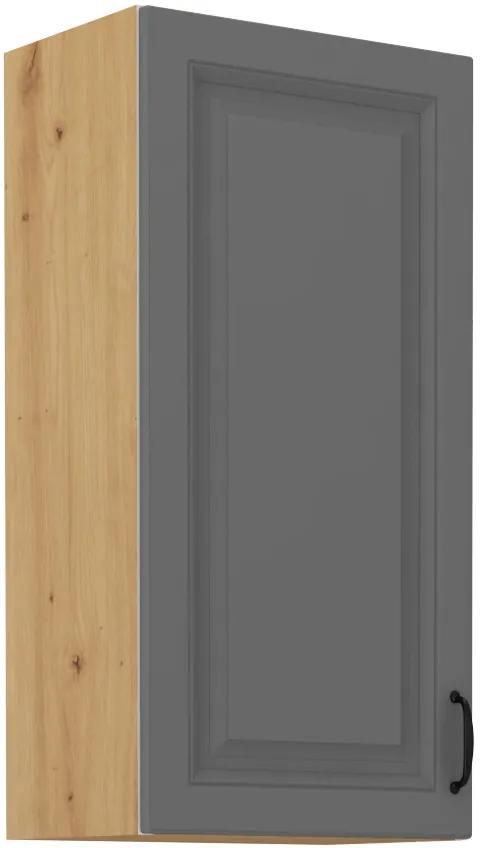 STL 45 cm skříňka horní jednodveřová STILO (výška 90 cm) Barevné provedení STILO: Dub Artisan / Bílý mat