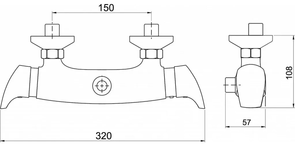 NOVASERVIS sprchová termostatická baterie s horním vývodem METALIA 57962/1,0