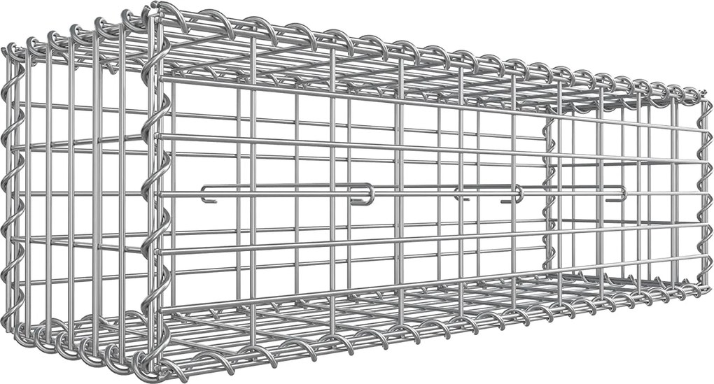 Gabionový koš, kovový gabionový klec 100 x 30 x 30 cm