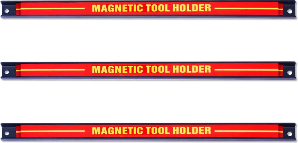 Costway Sada 3 magnetických nástěnných držáků na nářadí, červený