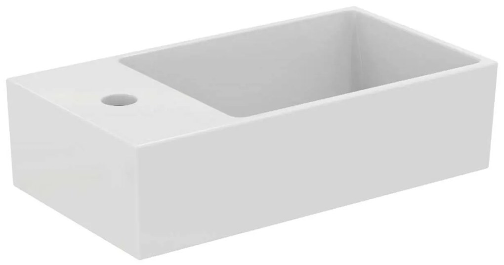 Ideal Standard Extra - Umývátko na desku 45x25 cm, s přepadem, otvor pro baterii vlevo, bílá T392001