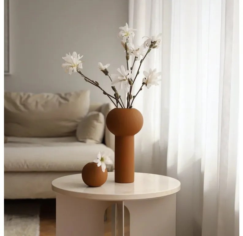 Cooee Design, Keramická váza Pillar Coconut, 24 cm | hnědá HI-028-27-NT