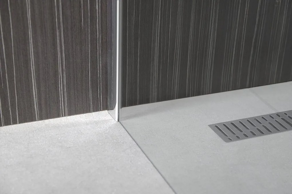 Aqualine Aqualine, WALK-IN stěna k instalaci na zeď se vzpěrou, jednodílná, 900 mm, čiré sklo, WI091