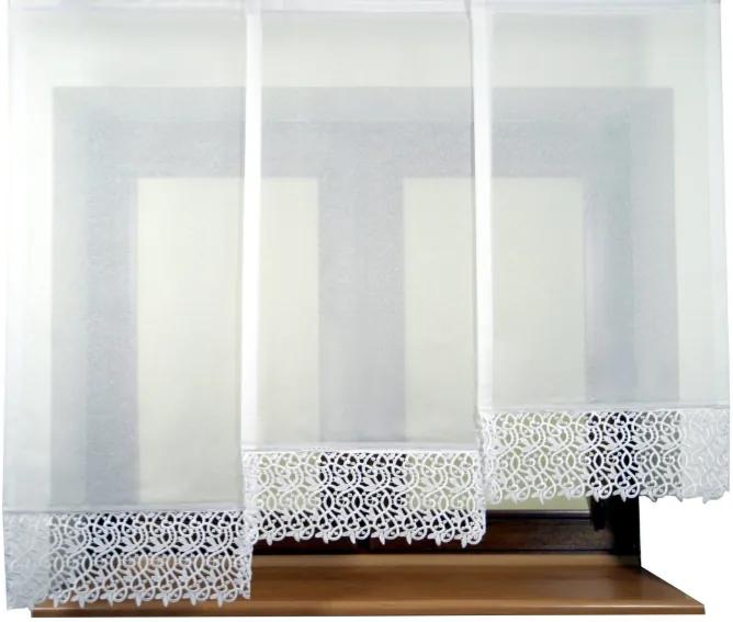 Hotová voálová záclona Doremi 130x60 cm bílá nebo ecru barva Barva: Bílá