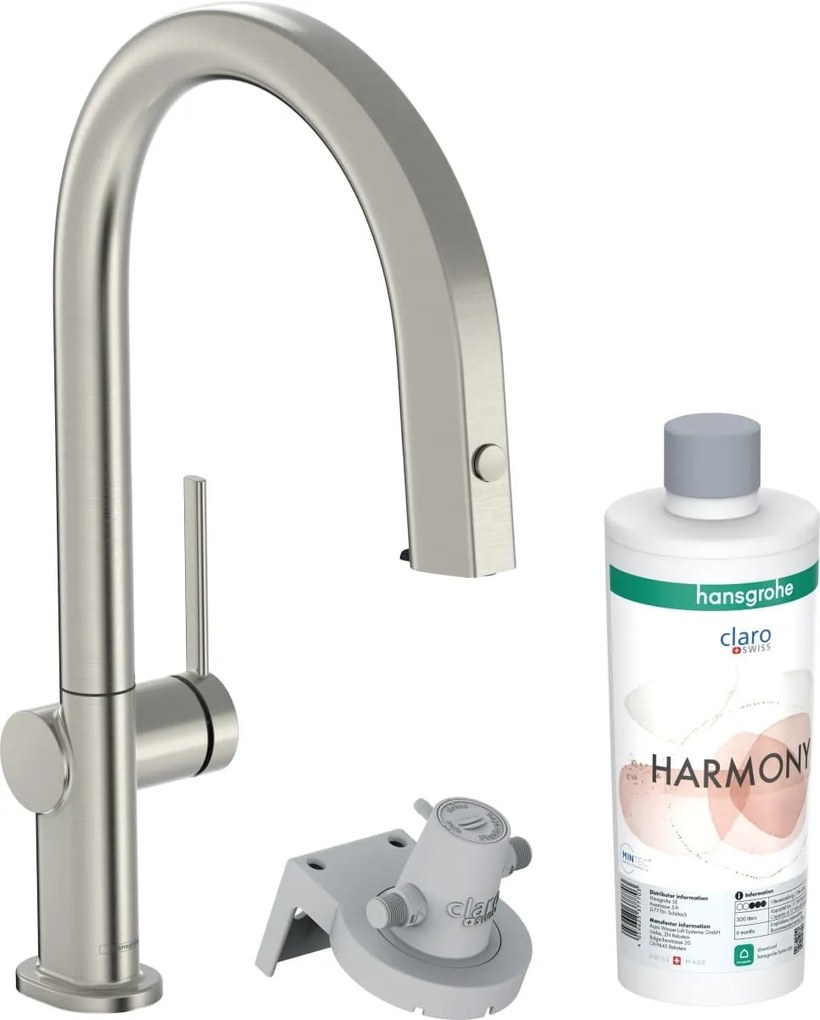 Dřezová baterie Hansgrohe Aqittura bez výpusti nerez 76800800