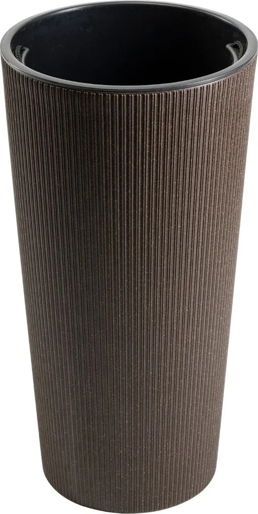PLASTOVÝ KVĚTINÁČ URBANIKA ECO 57X29,5 CM TMAVĚHNĚDÁ
