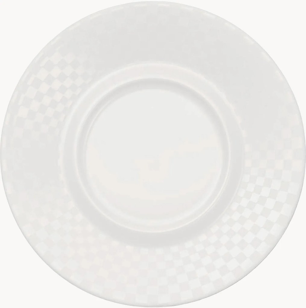 Sada podšálků z kostního porcelánu Cross White, 6 dílů